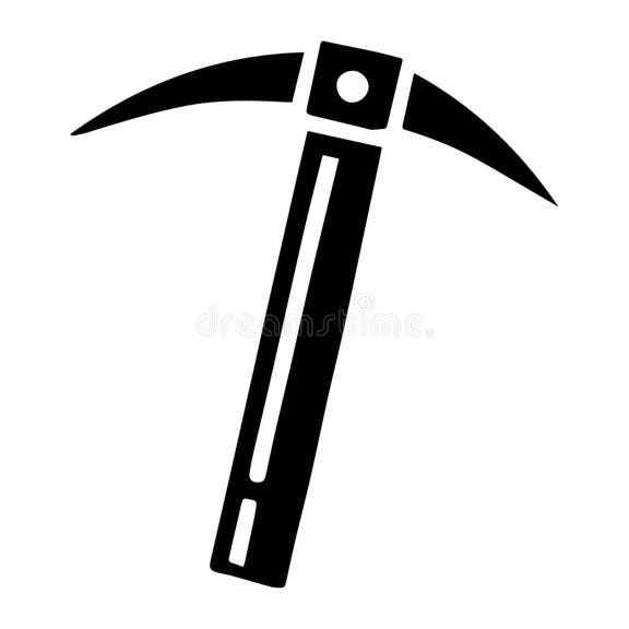 Simple Vector Pickaxe Logo Design Illustration. Stock Vector ...