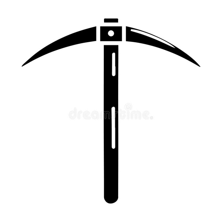 Simple Vector Icon of Pickaxe Logo Illustration. Stock Vector ...