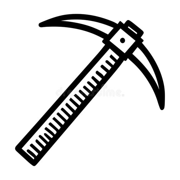 Simple Vector Pickaxe Logo Design Illustration. Stock Vector ...