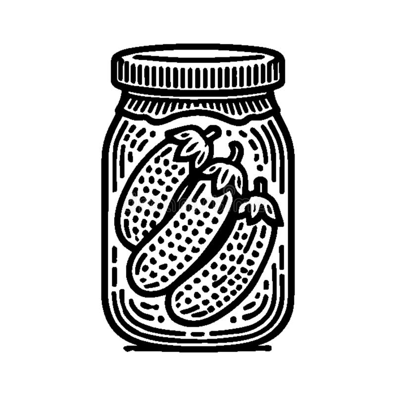 Pickled Vegetables Vector Icon for Logo Illustration. Stock Vector ...