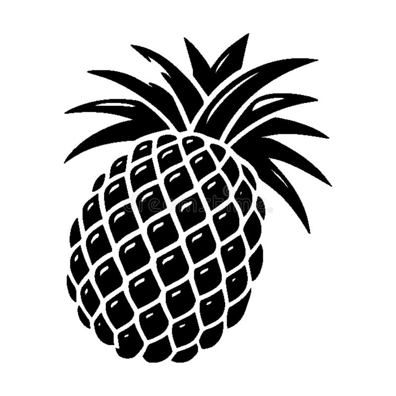 Simple Vector Icon Pineapple Logo Design Illustration. Stock Vector ...