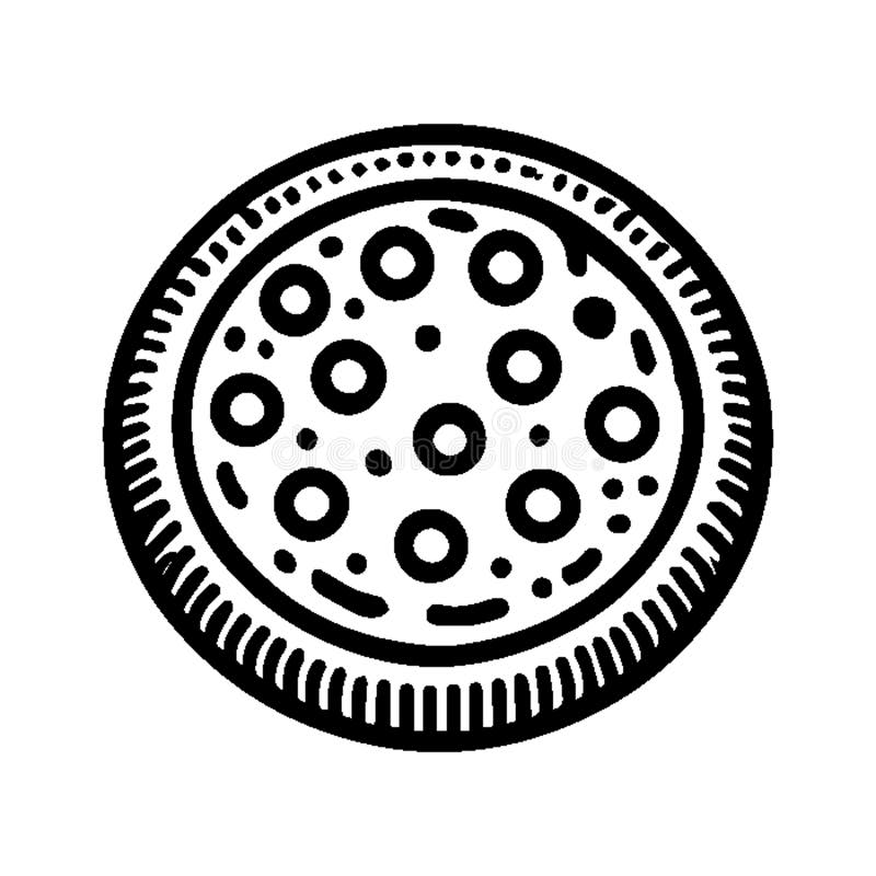 Simple Vector Icon of Pizza Logo Design Illustration. Stock Vector ...