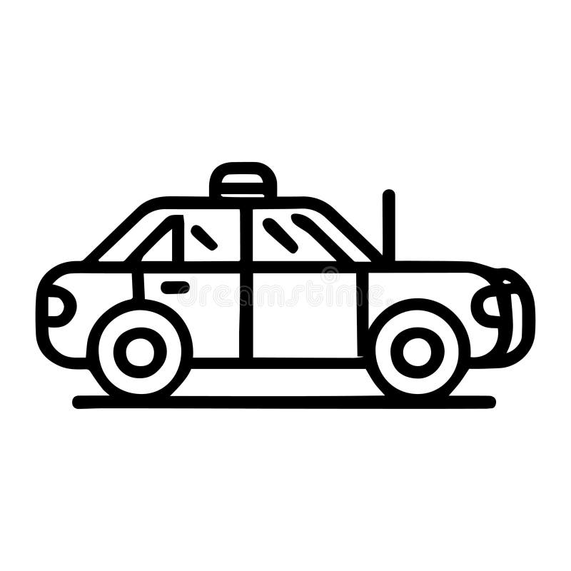 Simple Vector Icon Police Car Logo Design Illustration. Stock Vector ...