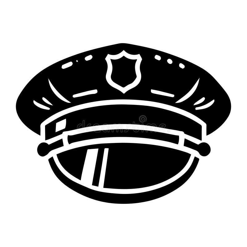 Simple Vector Police Hat Logo Design Illustration Icon. Stock Vector ...