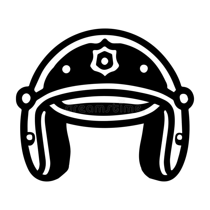 Vector Police Helmet with Sling on White Background Stock Vector ...