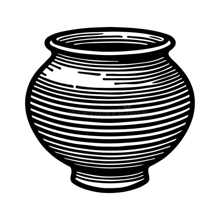 Simple Vector Icon Pottery Logo Design Illustration Artwork. Stock ...
