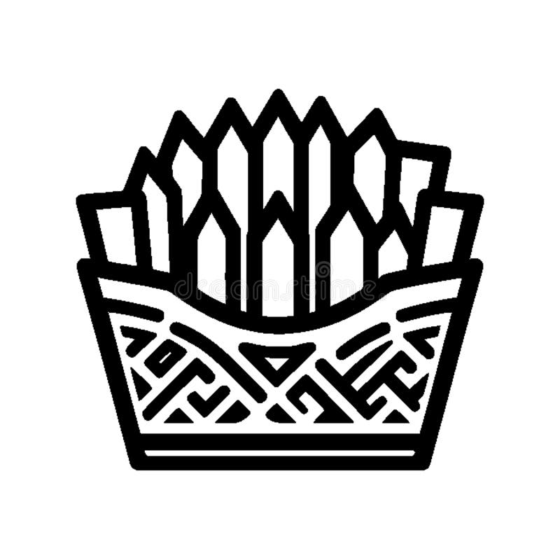 Simple Vector Icon Poutine Logo Illustration. Stock Vector ...