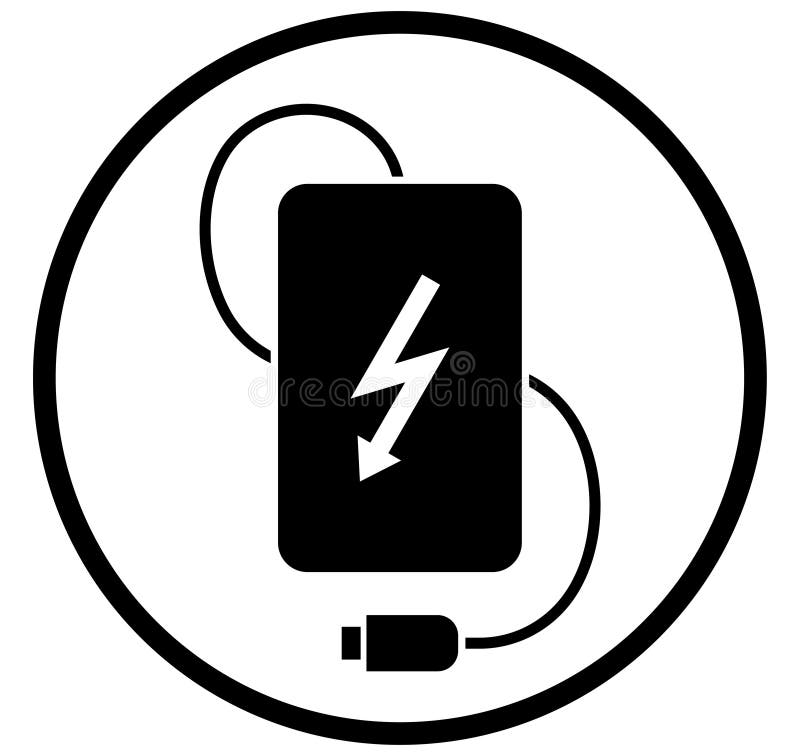 Simple Vector Icon Power Bank Stock Vector - Illustration of bank ...