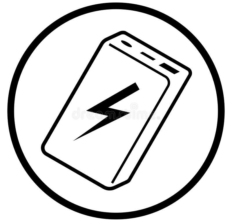 Simple Vector Icon Power Bank Stock Vector - Illustration of logo ...