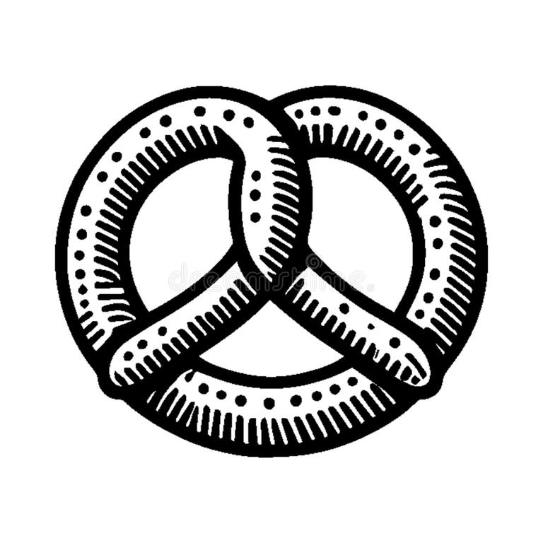 Simple Vector Icon Pretzel Logo Design Illustration. Stock Vector ...