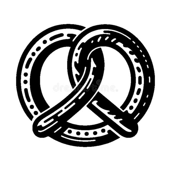 Simple Vector Icon Pretzel Logo Illustration. Stock Vector ...