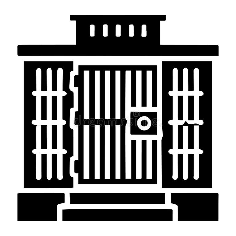 Simple Vector Prison Logo Design Illustration Icon. Stock Vector ...