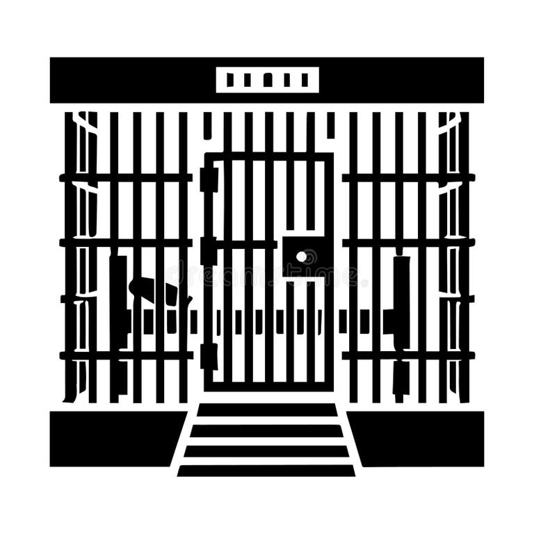 Simple Vector Prison Logo Design Illustration Icon. Stock Vector ...