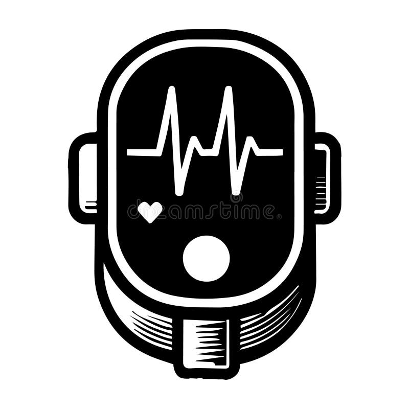 Simple Vector Icon Pulse Oximeter Logo Design Illustration. Stock ...
