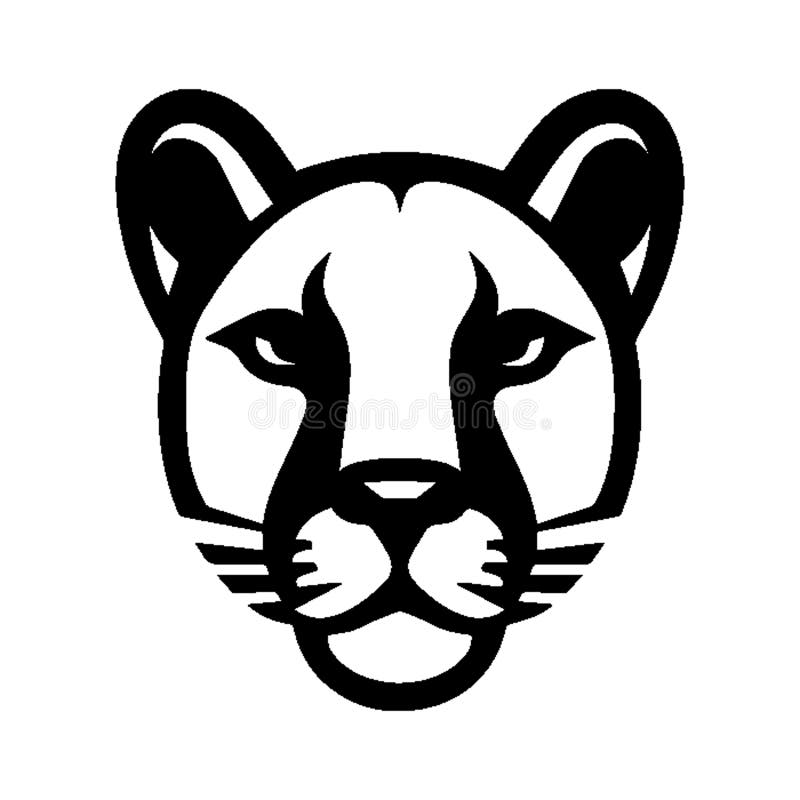 Simple Vector Icon of Puma Head Logo Illustration. Stock Vector ...