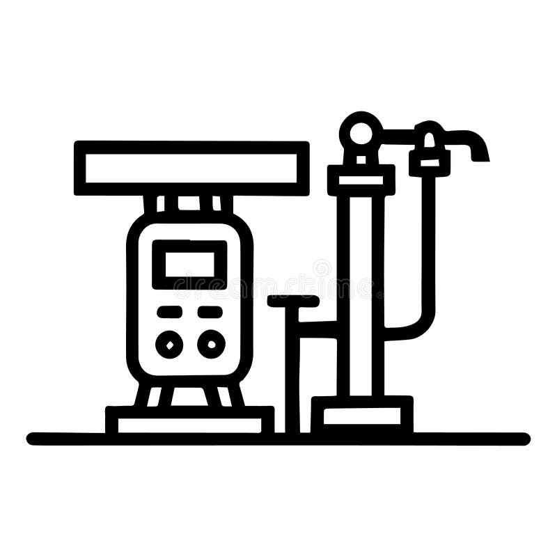 Simple Vector Icon of Pump Stations Logo Design. Stock Vector ...