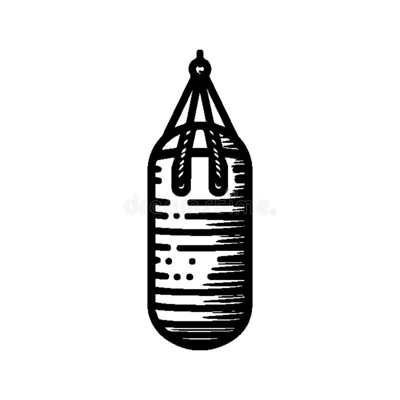 Simple Vector Icon Punching Bag Logo Illustration. Stock Vector - Illustration of sparring ...