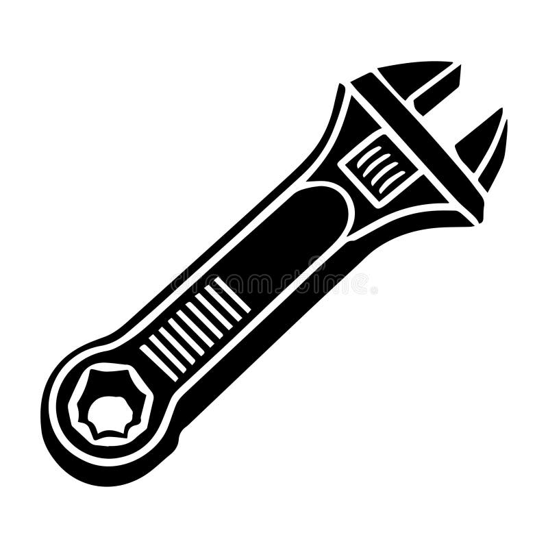 Simple Ratchet Wrench Icon with Logo and Illustration Design. Stock ...