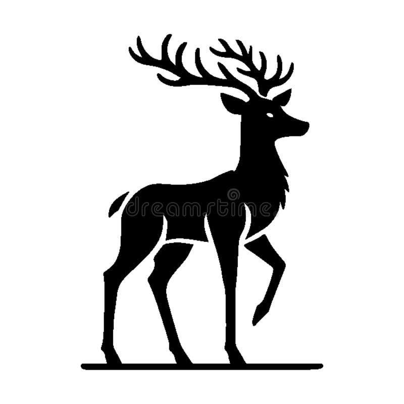 Red Deer Vector Icon for Logo Illustration. Stock Vector - Illustration ...