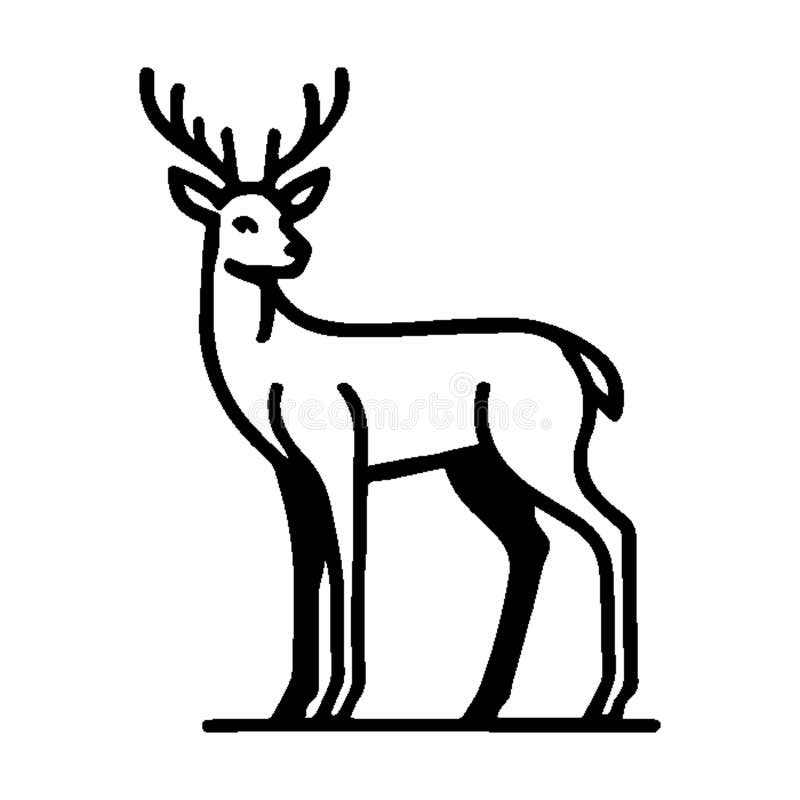 Red Deer Vector Icon Logo Design. Stock Vector - Illustration of stag ...
