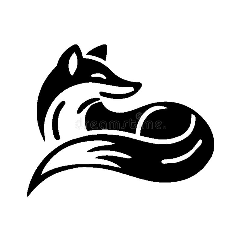 Simple Vector Icon of Red Fox Logo Design Illustration. Stock Vector ...