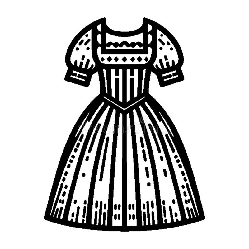 Renaissance Dress Icon Vector Logo Simple Design Illustration Style ...