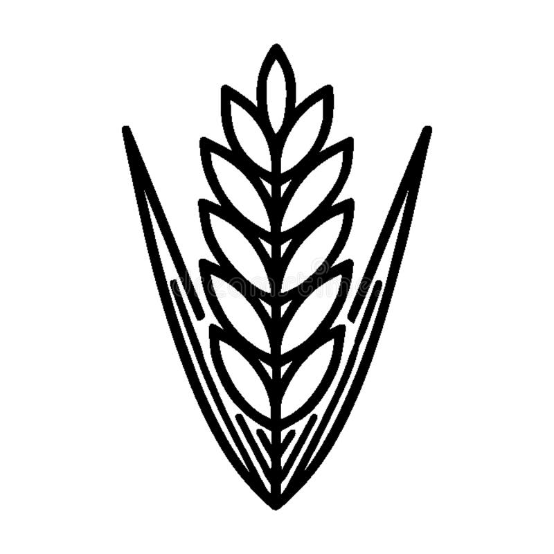 Simple Vector Icon of Rice Logo Design Illustration. Stock Vector ...