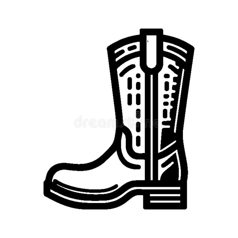 Simple Vector Icon Riding Boots Logo Design Illustration. Stock Vector ...