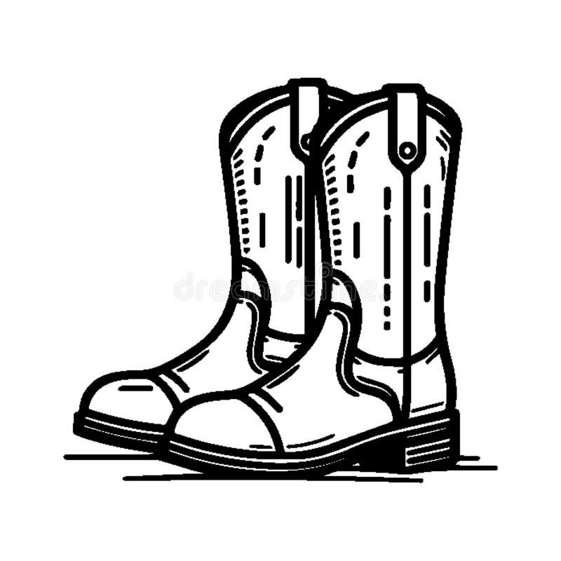 Simple Vector Icon Riding Boots Logo Design Illustration. Stock Vector ...