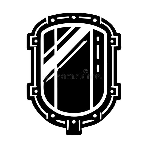 Simple Vector Icon Riot Shield Logo Design Illustration Style. Stock ...
