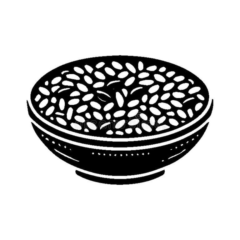 Simple Vector Icon Risotto Logo Design Illustration. Stock Vector ...