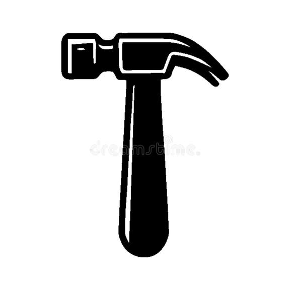 Simple Vector Icon of Rock Hammers Logo Design Illustration. Stock ...