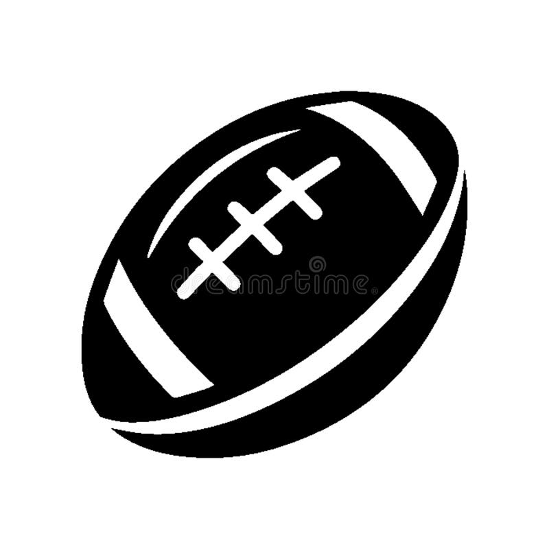 Simple Vector Icon of Rugby Ball Logo Design Illustration. Stock Vector ...