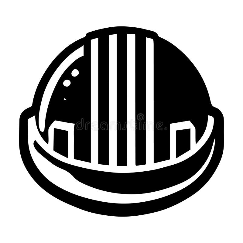 Simple Vector Icon of Safety Helmet Logo Design Illustration. Stock ...