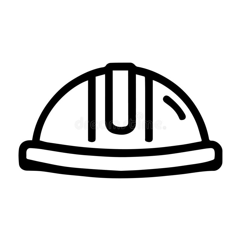 Simple Vector Icon of Safety Helmet Logo Design Illustration. Stock ...