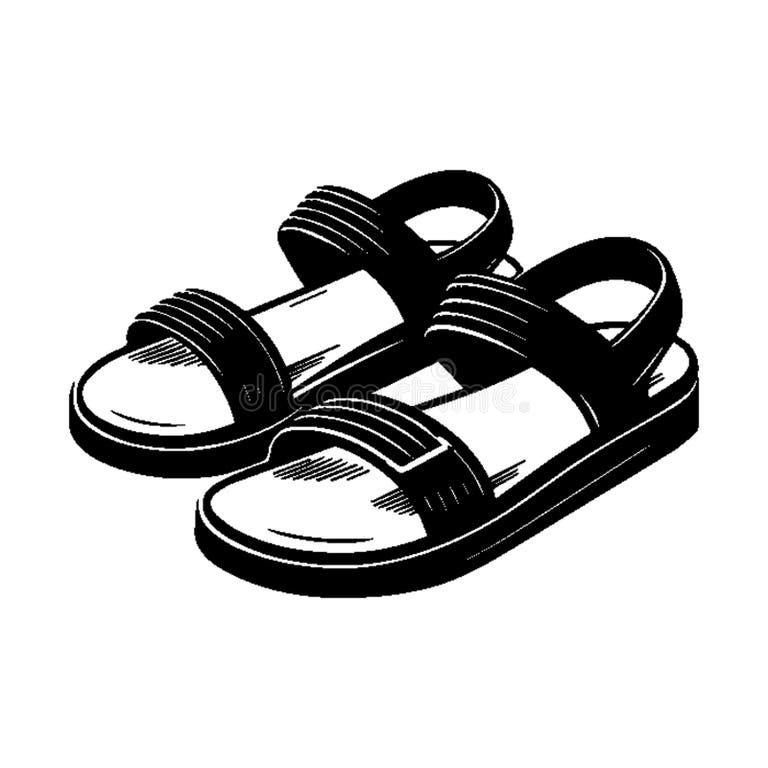 Simple Vector Icon Sandals Logo Illustration. Stock Vector ...
