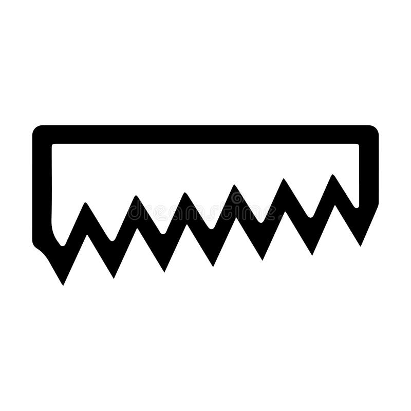 Simple Saw Teeth Icon with Logo and Illustration Design. Stock Vector ...