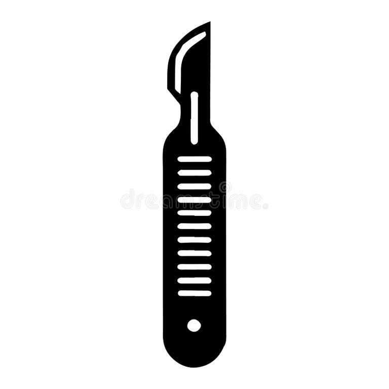 Simple Vector Icon Scalpel Logo Design Illustration. Stock Vector ...