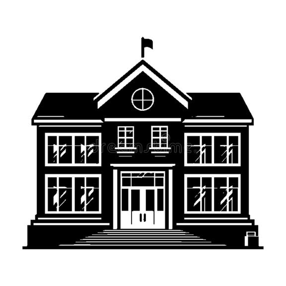 Simple Vector Icon of School Building Logo Design. Stock Vector ...