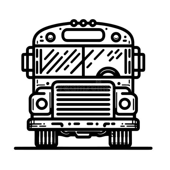 Simple Vector Icon of School Bus Logo Design Illustration.. Stock ...