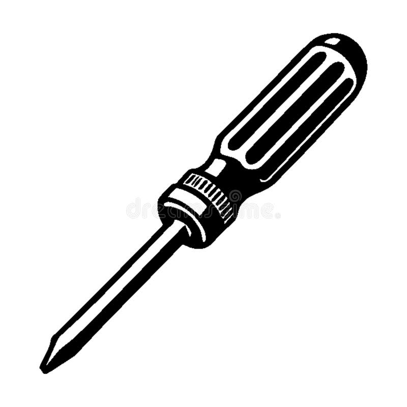 Screwdriver Simple Vector Icon for Logo Design Illustration. Stock ...