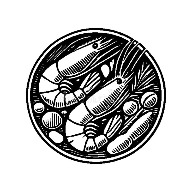 Seafood Platters Vector Icon for Logo Illustration. Stock Vector ...