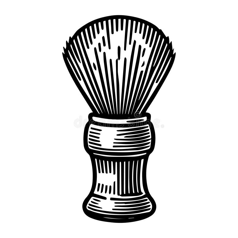 Shaving Brushes Vector Icon Logo Design Simple Illustration Style. Stock Vector - Illustration ...