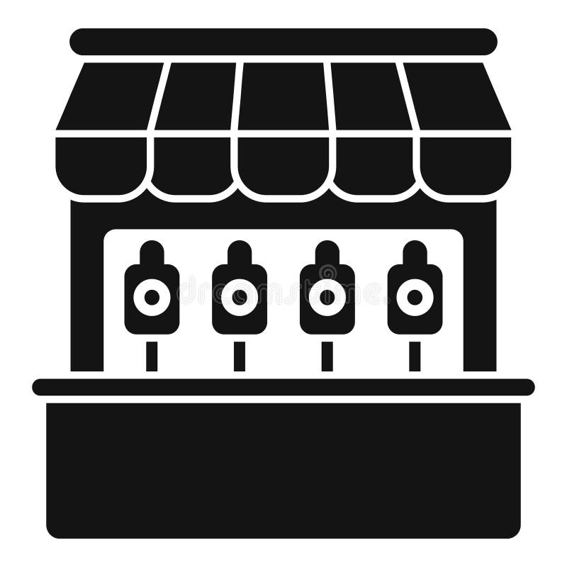 Shooting Range Booth with Targets for Practicing Shooting Skills Stock ...