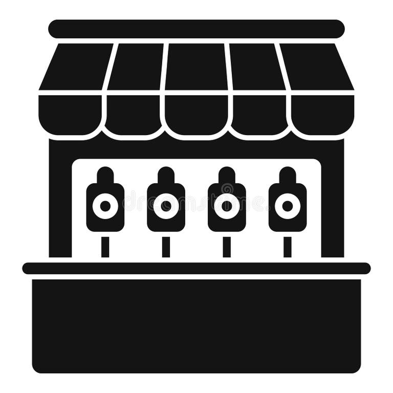 Shooting Range Booth with Targets for Practicing Shooting Skills Stock ...