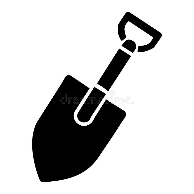 Simple Vector Icon of Shovel Logo Illustration. Stock Vector ...