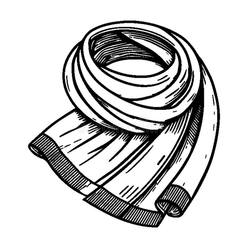 Simple Vector Icon Silk Scarves Logo Design Illustration. Stock Vector ...