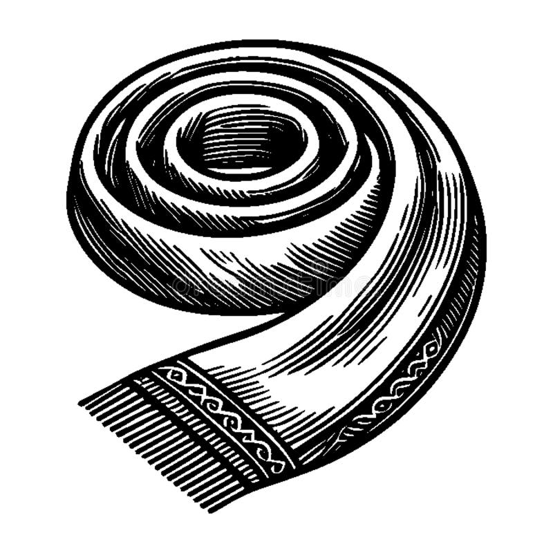 Silk Scarves Simple Vector Icon for Logo Design Illustration. Stock ...