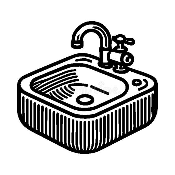 Simple Vector Icon of Sinks Logo Design Illustration. Stock Vector ...