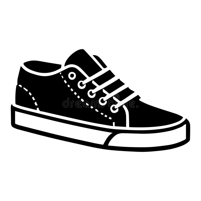 Simple Skate Shoes Vector Icon for Logo Design Illustration Purpose ...